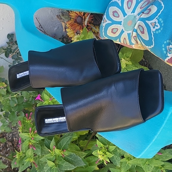 Charles David | Shoes | Charles David Black Slides | Poshmark